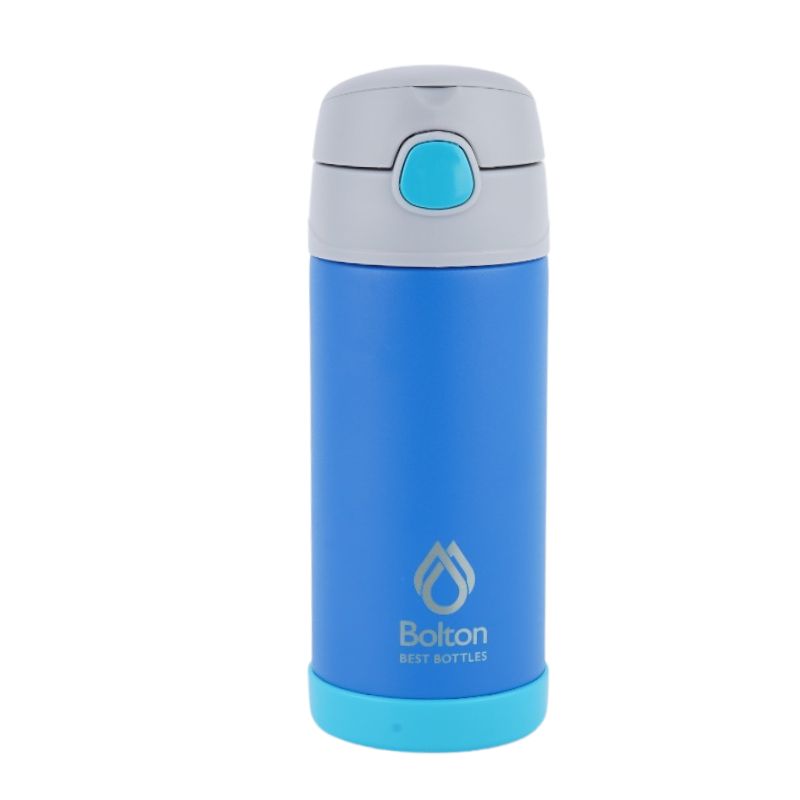 Botella Térmica Bolton de Acero Inoxidable Azul 320ml. Ideal para Niños